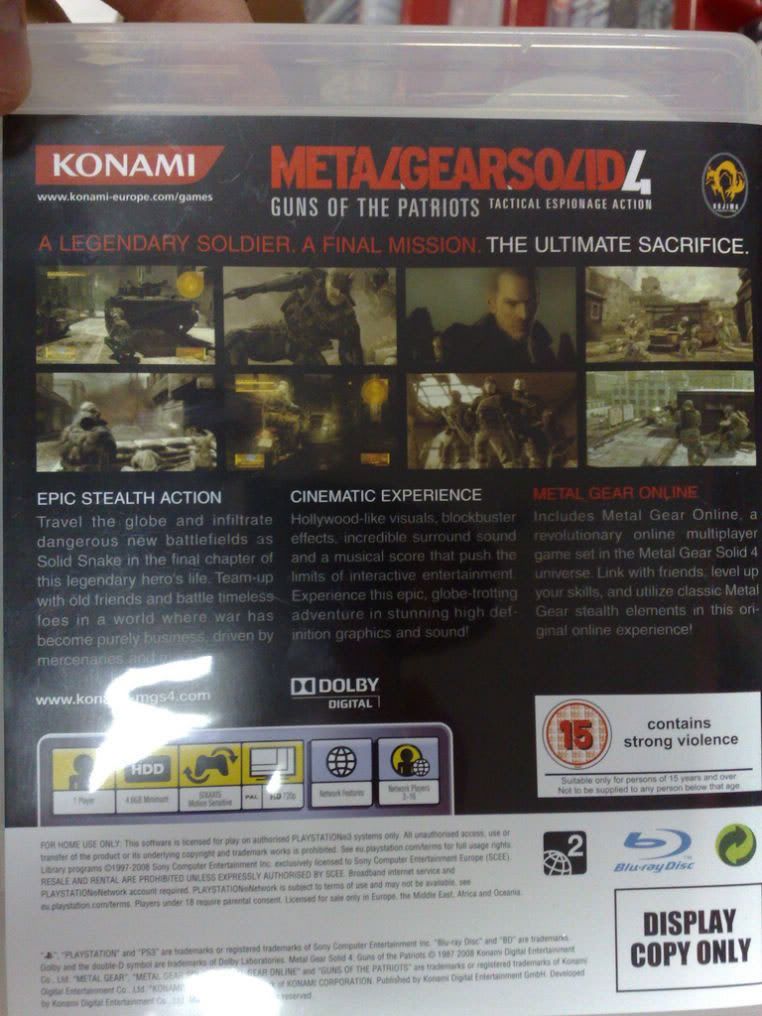 MGS4 Features 4.8GB Mandatory Installation | NeoGAF