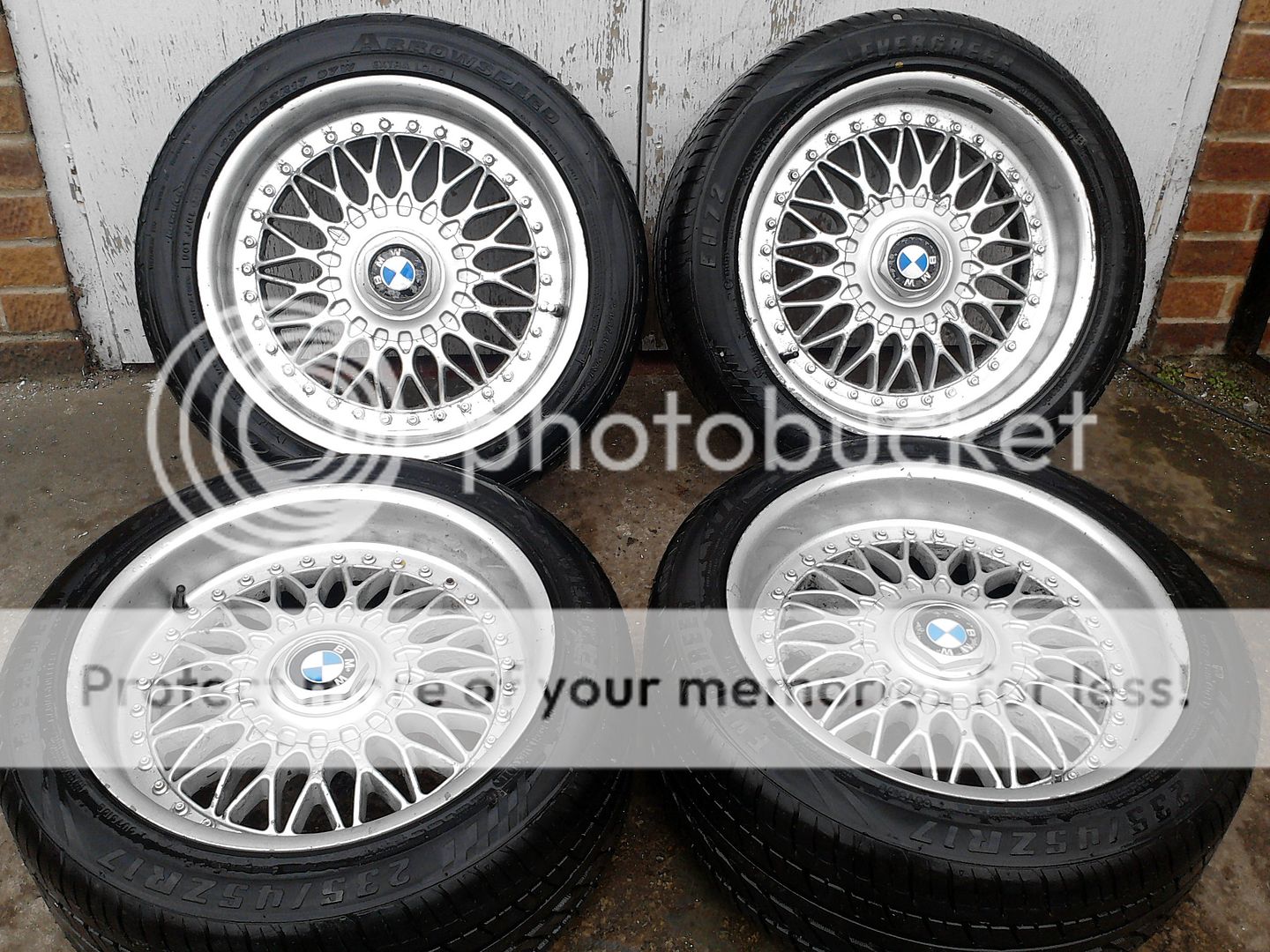 BMW Genuine staggered BBS STYLE 5 2 peice split rims and new tyres ...